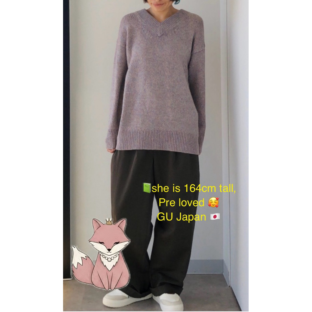 (LAST 🔥) GU JAPAN 🇯🇵 Sweater (Pink/Grey/Rainbow) | Shopee Malaysia