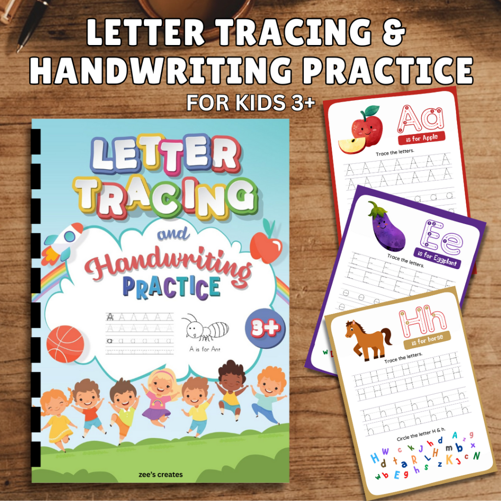 Letter Tracing & Handwriting Practice Book for Kids 3+ | A4 Alphabet ...