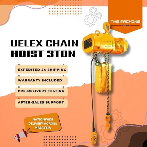 [READY STOCK]UELEX HEAVY DUTY ELECTRIC CHAIN HOIST 3TON TAIWAN MADE ...