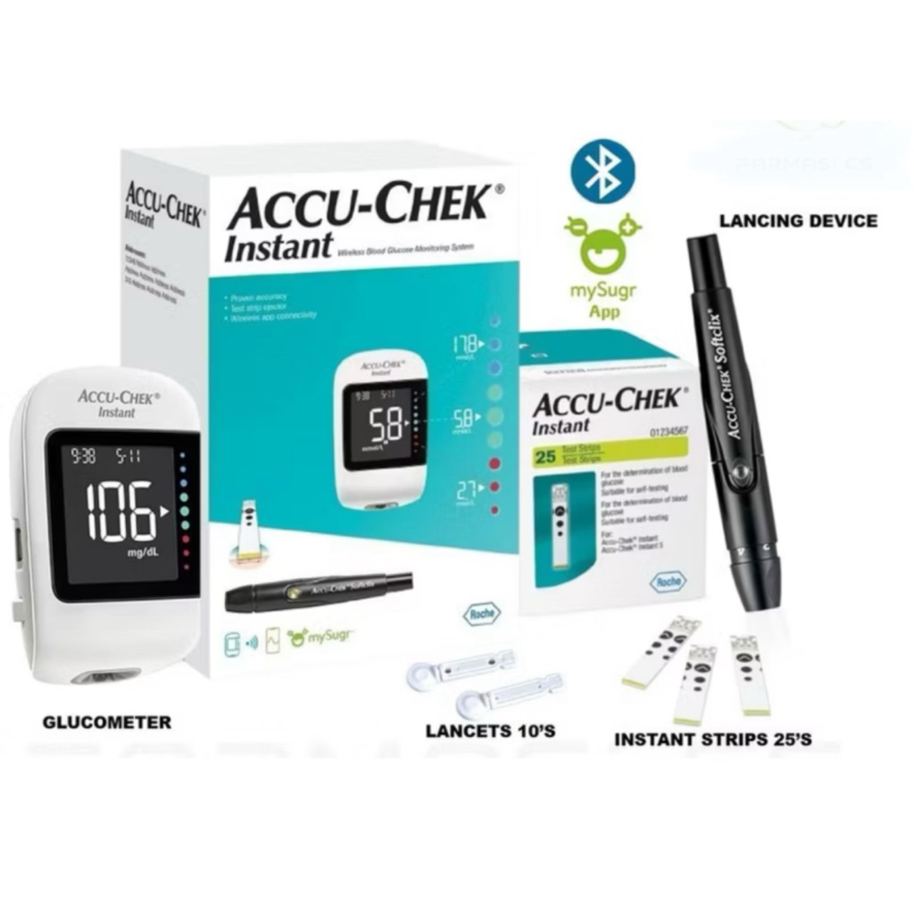 Accuchek Instant Glucometer complete set Meter + Pen+ needle+ strip exp ...