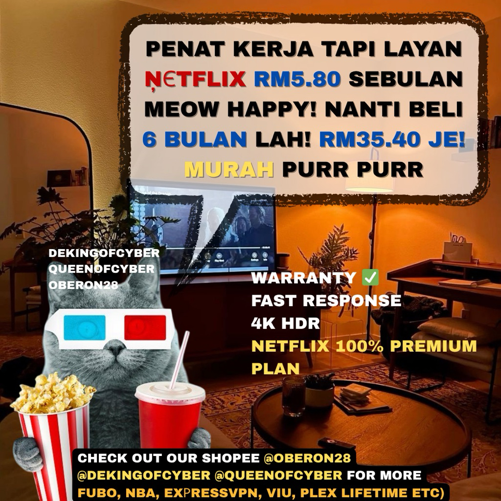 𝙉𝙚𝙩𝙛𝙡𝙞𝙭 Account 4K Plan Smart HP/TV/IPAD/PC | Shopee Malaysia