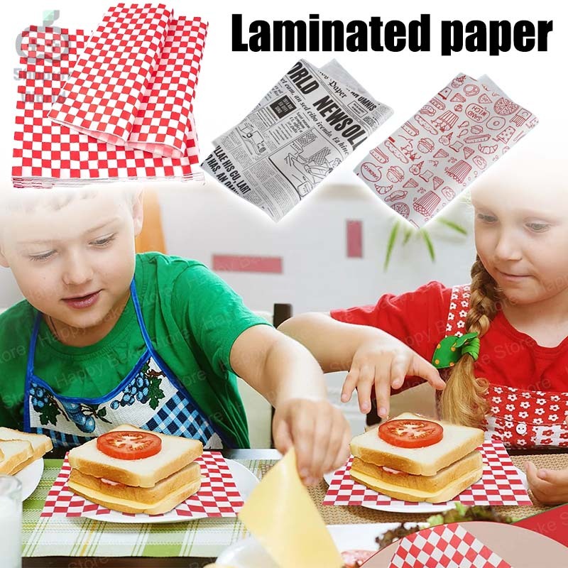 Sandwich Wrapping PSandwich Wrapping Paper 100pcs Greaseproof Burger ...