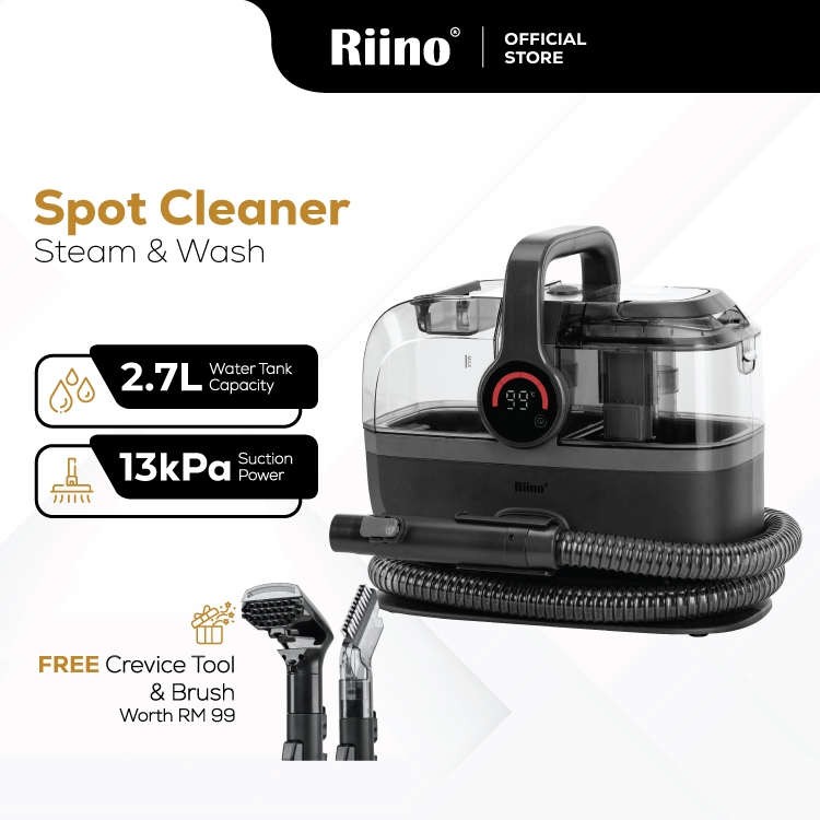 [Upgrade Steam Wash] Riino Steam Wash Spot Cleaner 600W Power Suction ...