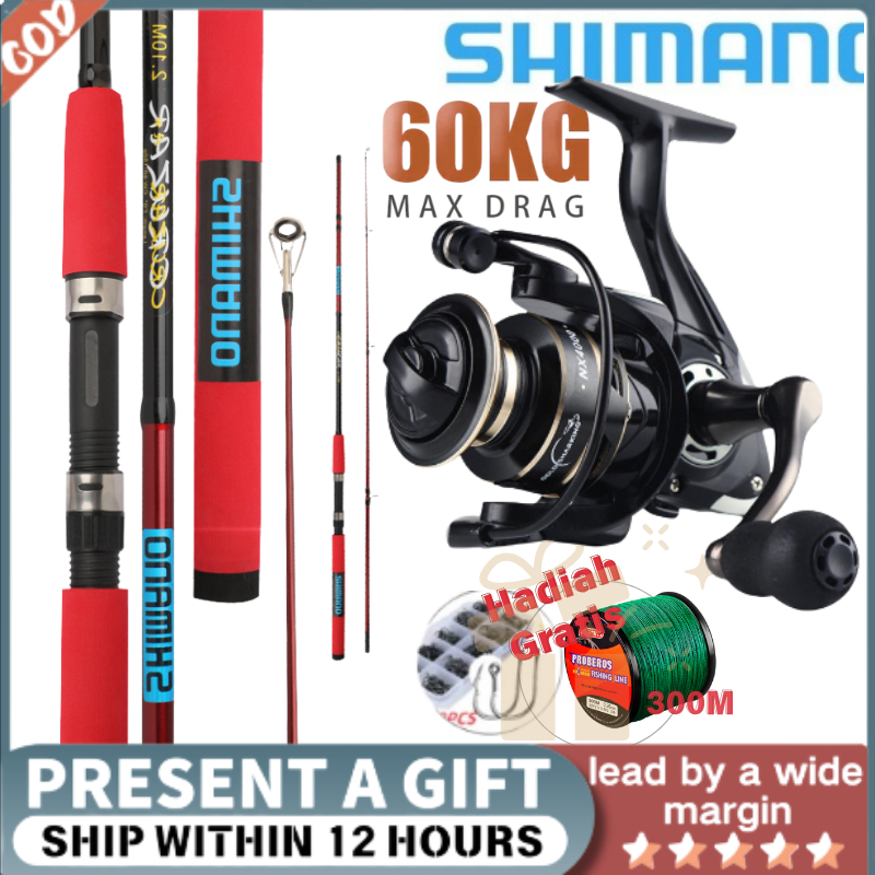 Fishing Reel Fishing Rod Set Combo Barang Mancing Set Joran Pancing ...