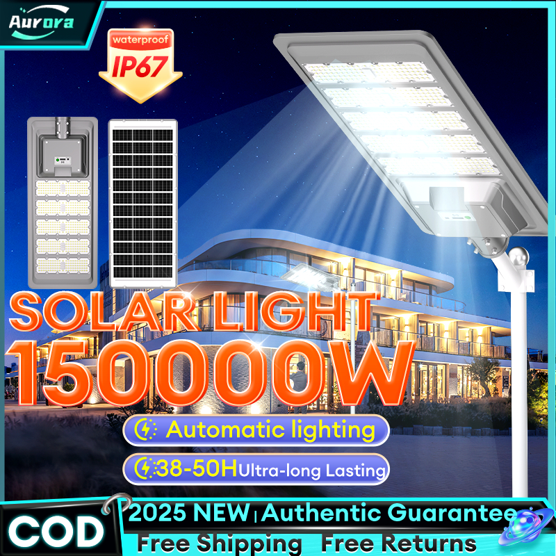 Lampu Solar 500000W Street Light Solar Waterproof Lampu Solar Outdoor ...