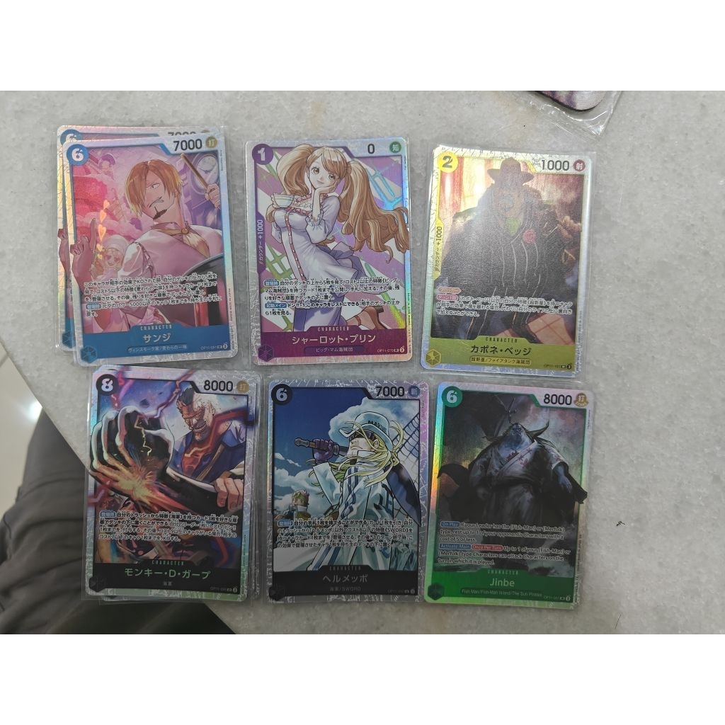Bandai One Piece OPTCG SR Foil OP11 Kujyaku Hibari Sanji Pudding Jinbe ...