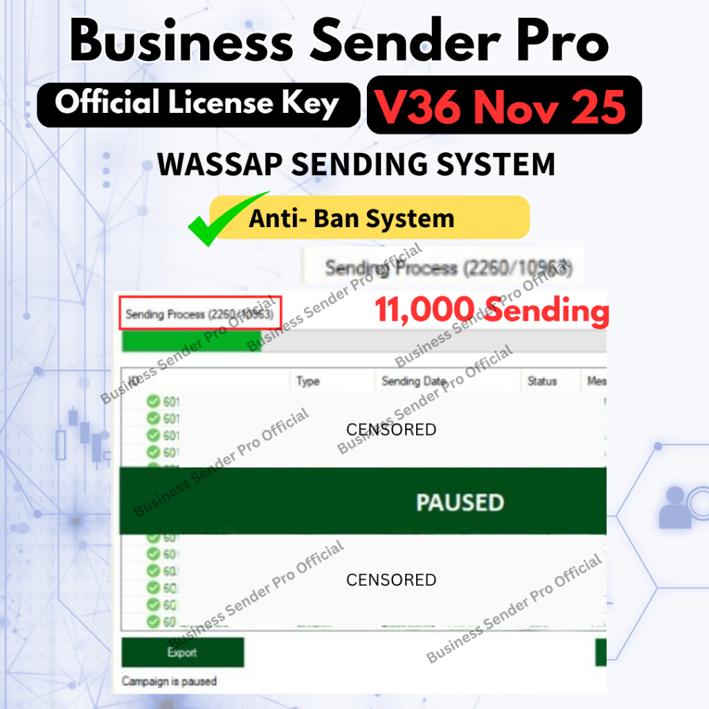 Business Sender Pro | Bulk Purchase Promo x 5 | Bulk Sender & Auto ...