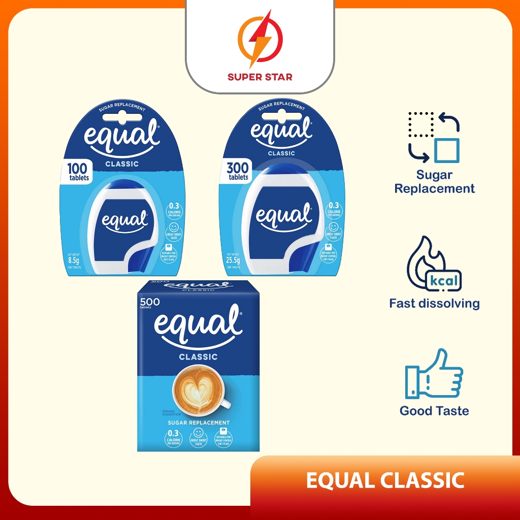 Equal Classic Sweetener Tablets 100s/300s/500s | Shopee Malaysia