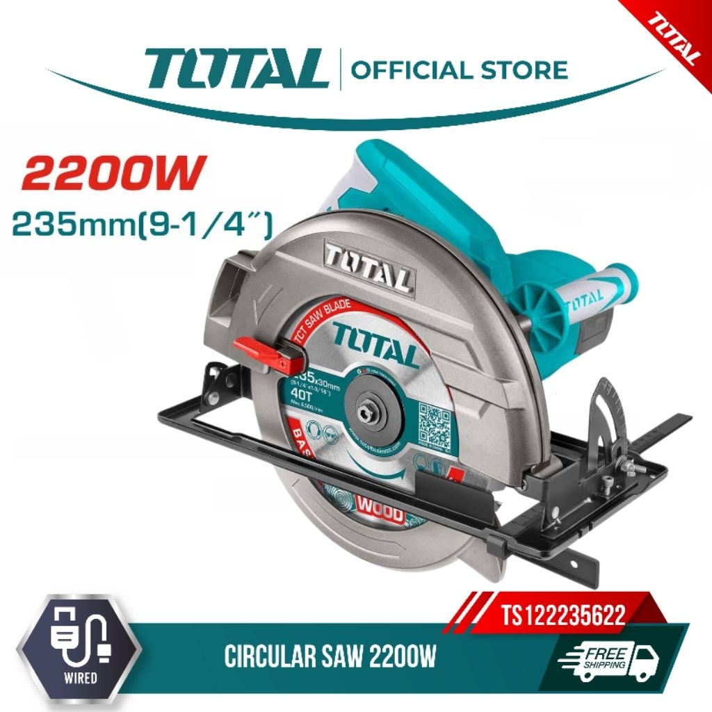 Total Circular Saw 2200W / 235mm TS122235622 | Shopee Malaysia