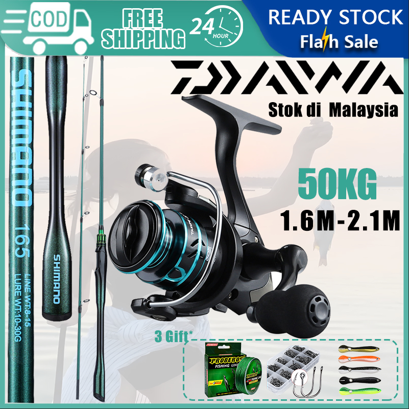 DAIWA Fishing Rod Set Fishing Accessories Full Set Combo Reel Spinning ...
