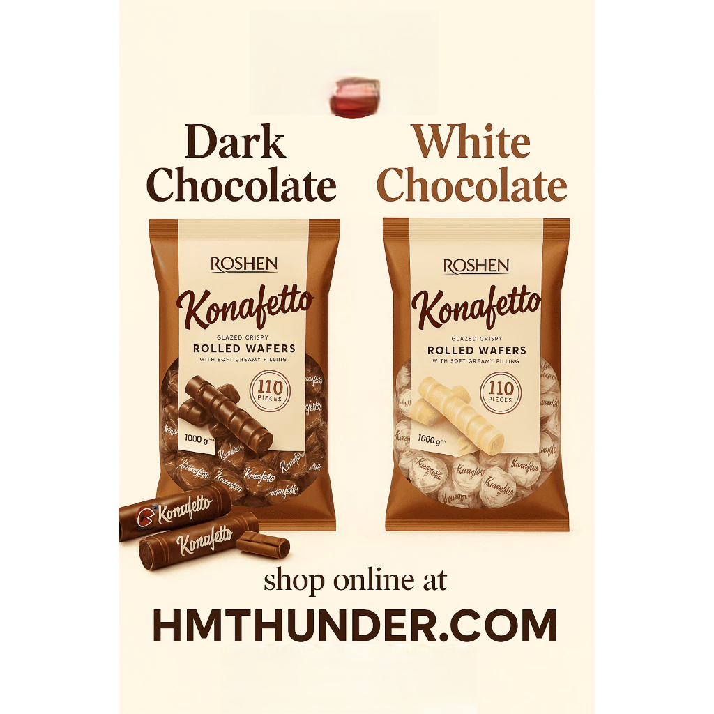 ROSHEN Konafetto Rolled Waffer - Dark/White Chocolate (1kg) Roshen ...