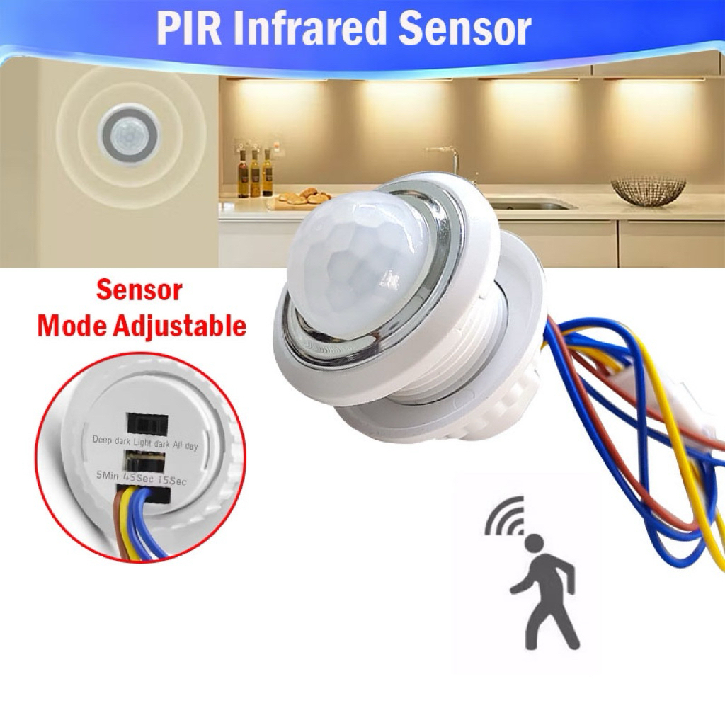 Sensor Motion Switch Auto On Off PIR Infrared Sensor Light Motion ...