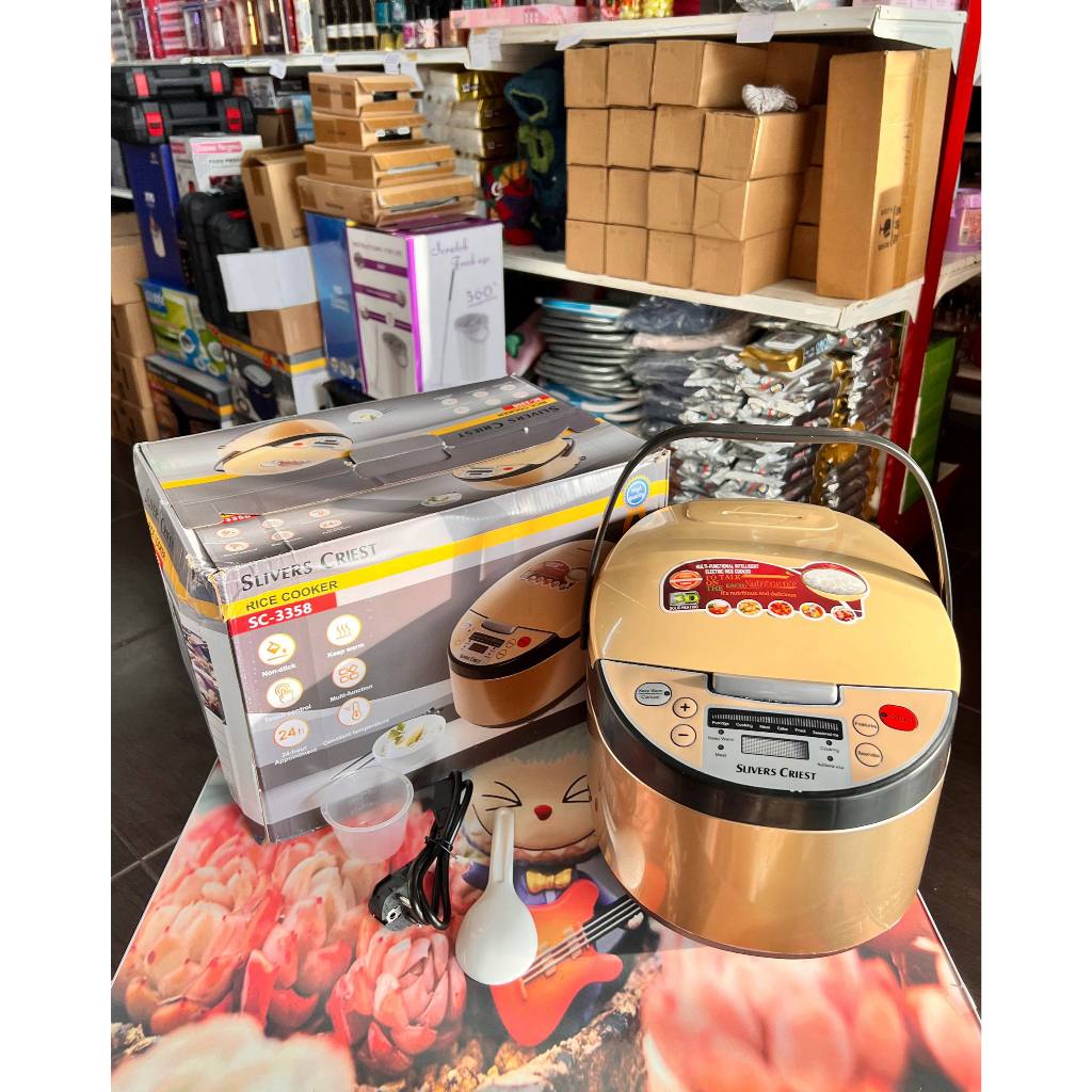 D3424 SLIVERS CRIEST RICE COOKER 5L 900W SC-3358 | Shopee Malaysia
