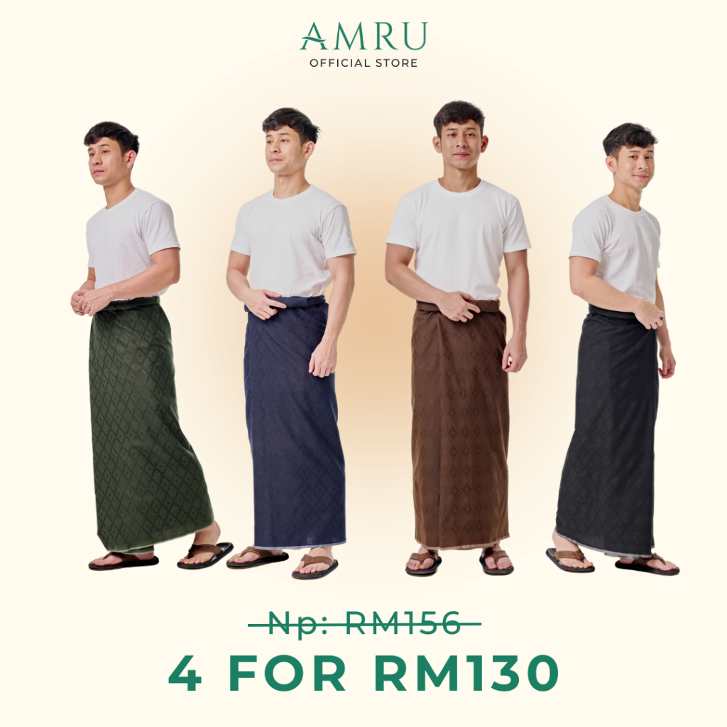 [ Bundle Set ] AMRUBasic Pelikat Kain Pelikat Corak Songket Hadiah Gift ...