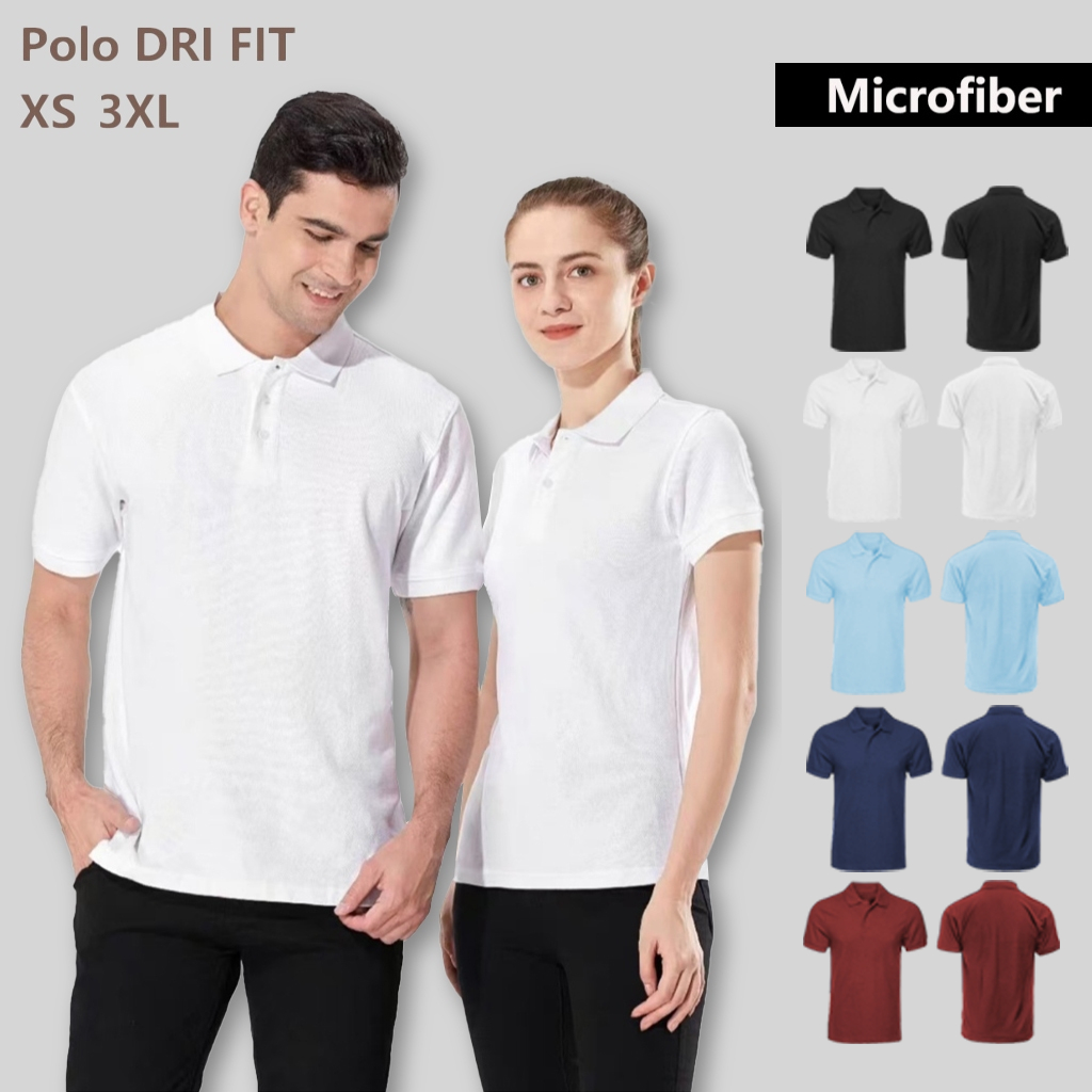 Microfiber Dri Fit Polo Baju TShirt Kemeja Lelaki Berkolar For Men ...