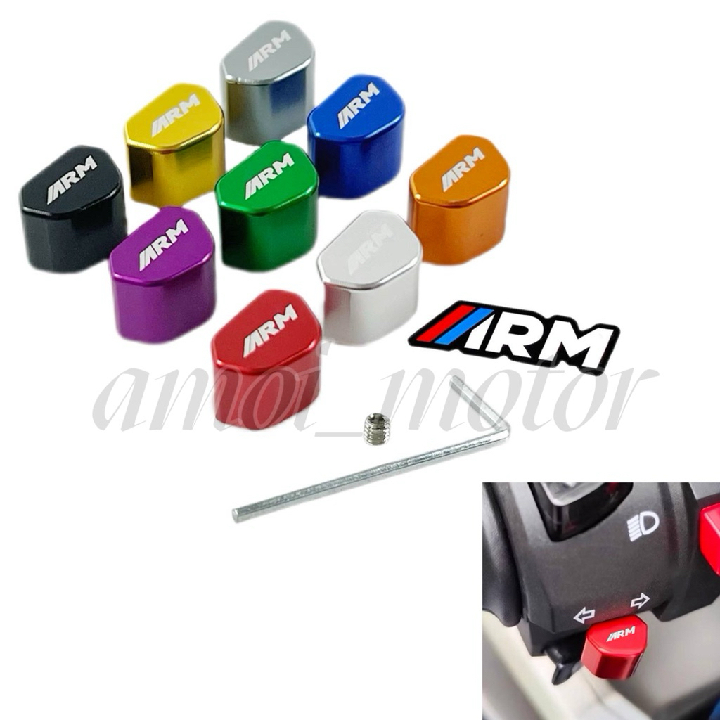 UNIVERSAL TURN SIGNAL SWITCH BUTTON CNC SIGNAL SUIS KIRI KANAN ARUMI ...