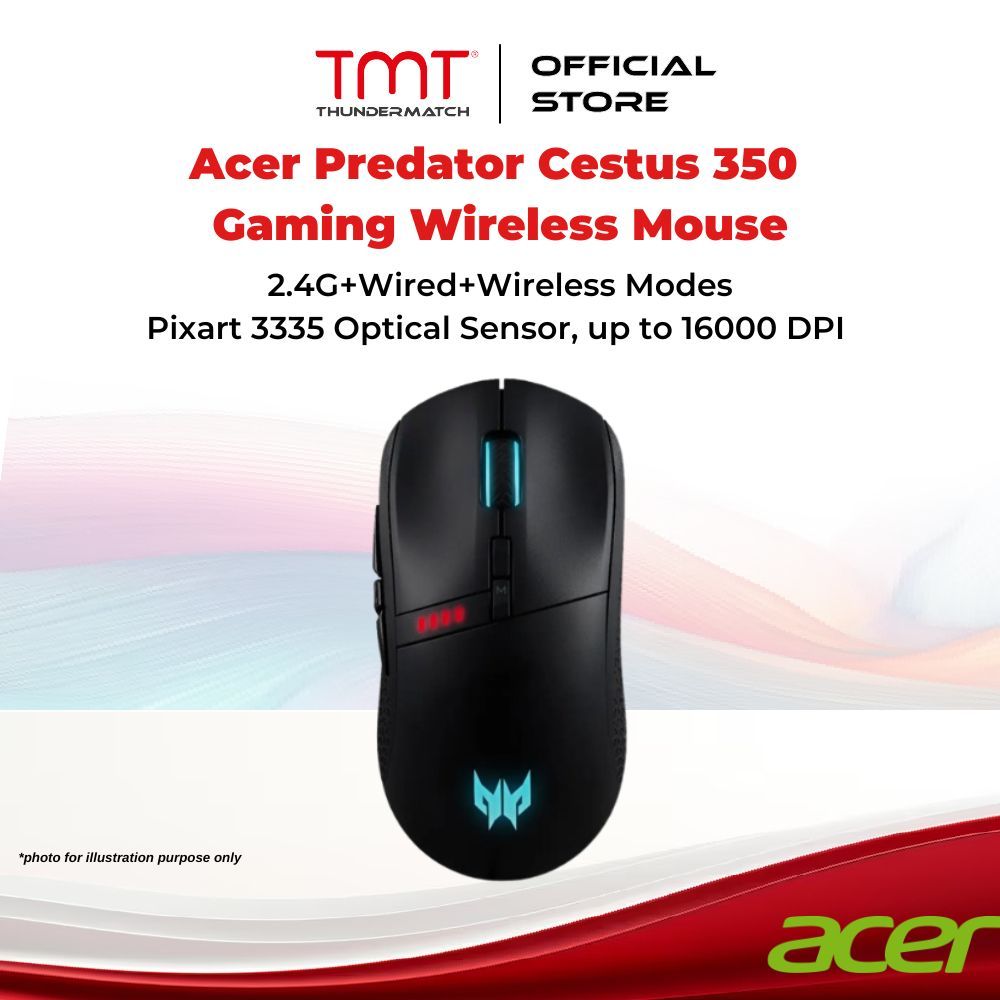 Acer Predator Cestus 350 Gaming Wireless Mouse | 2.4G+Wired+Wireless ...