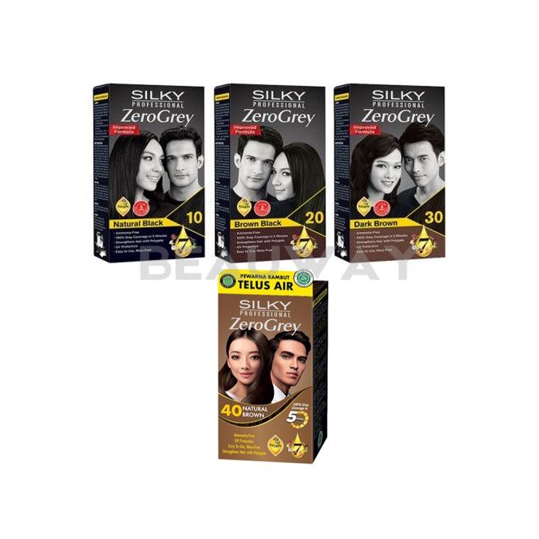 SILKY PROFESSIONAL ZERO GREY HAIR COLOUR | Shopee Malaysia