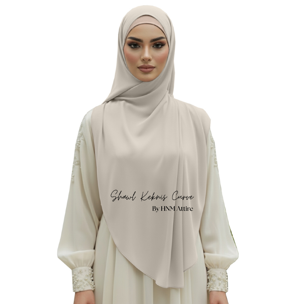 SHAWL KEKNIS CURVE END🔥💯 HEAVY CHIFFON | Shopee Malaysia