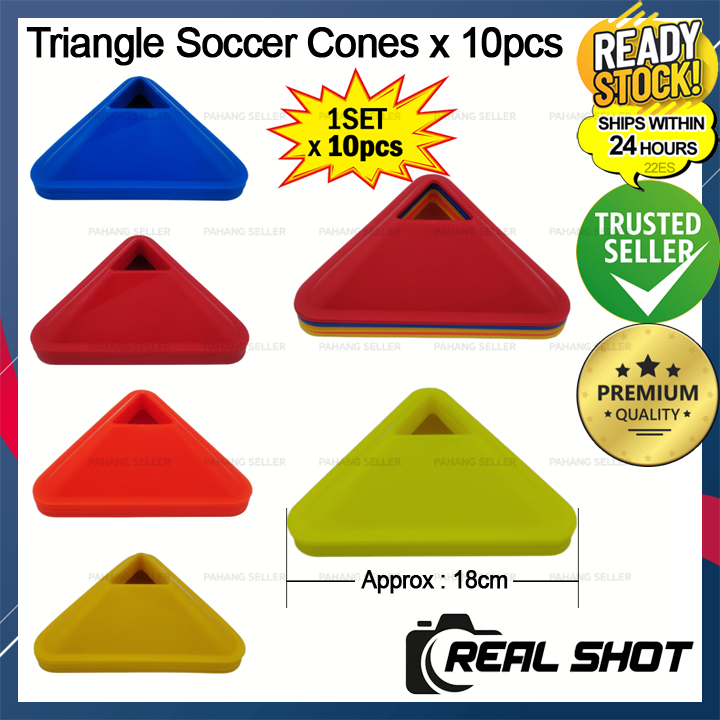 Football Training Disc Triangle – Soccer Practice Agility Cones ...