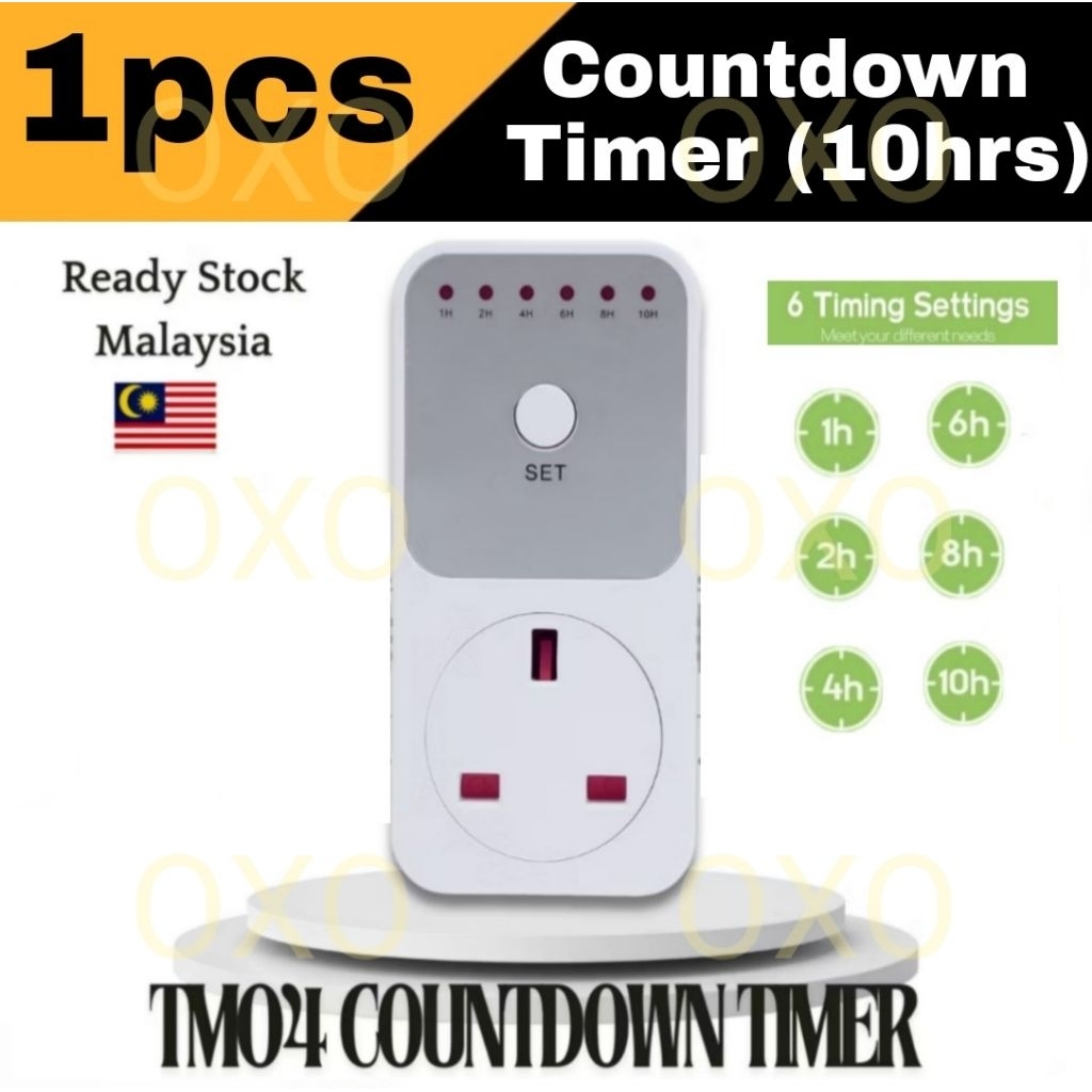 TM04 Countdown Timer Switch Smart Control Plug-in UK Socket Prevent ...