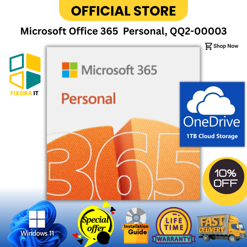 Microsoft Office 365 Personal ESD, QQ2-00003 1TB Cloud | Shopee Malaysia
