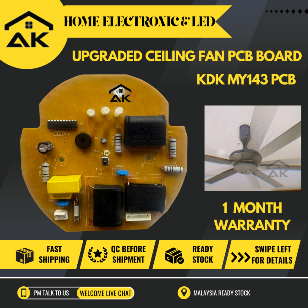 UPGRADED CEILING FAN PCB BOARD PCB FAN MY143 PANASONIC / KDK | Shopee ...