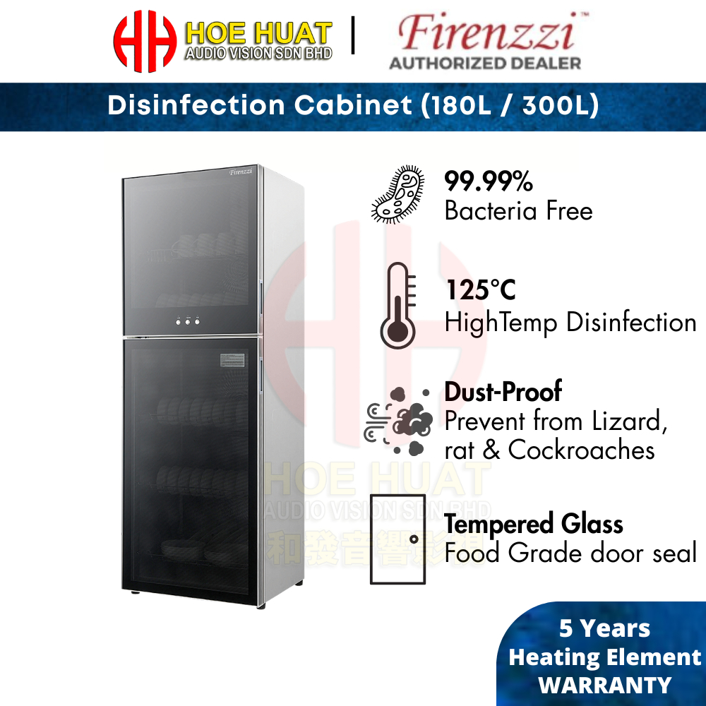 【FREE SHIPPING】Firenzzi FPD-278 / FPD-338 Disinfection Cabinet (180L ...