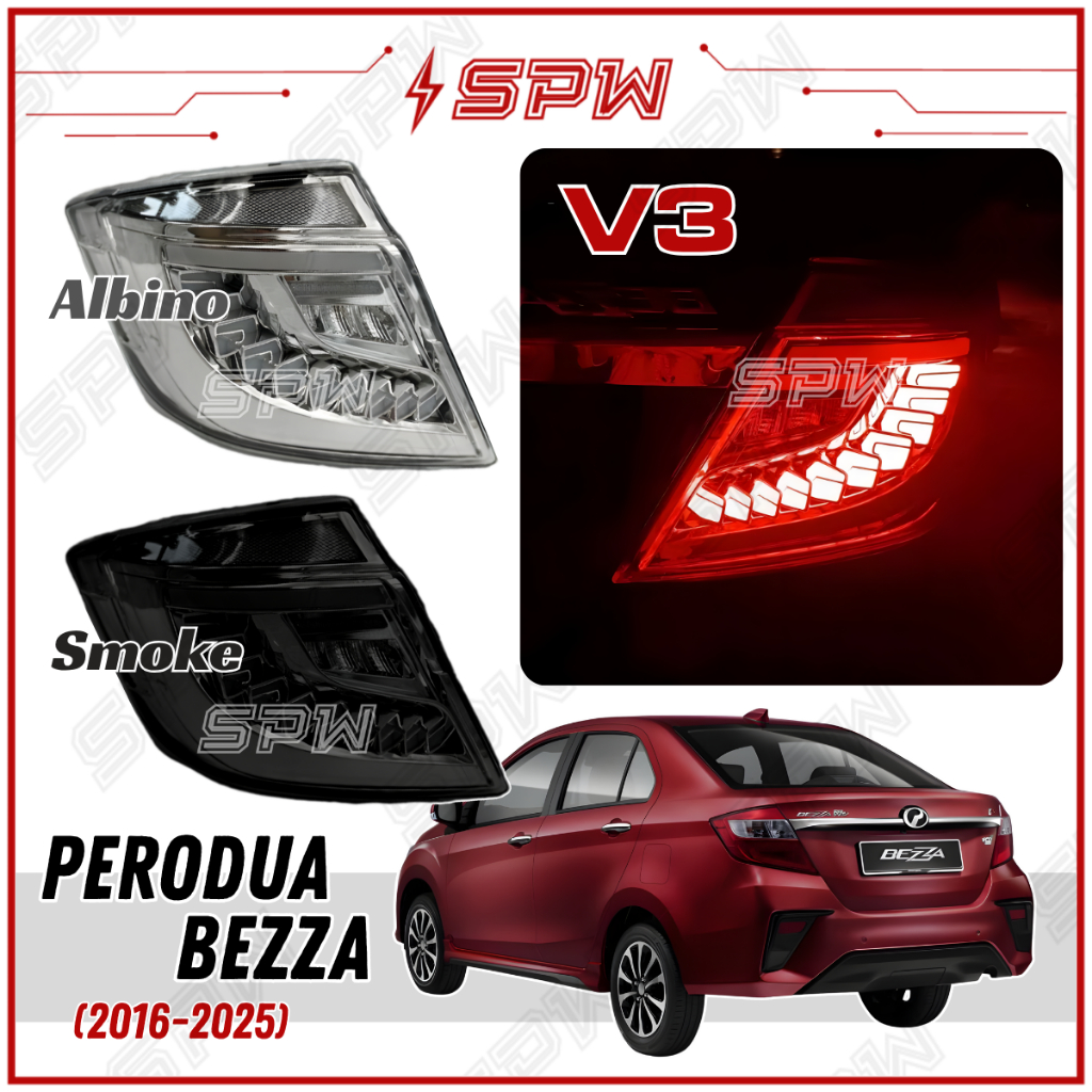 Perodua Bezza (2016-2025) V3 Dragon Scale Tail Lamp Tail Light LED ...