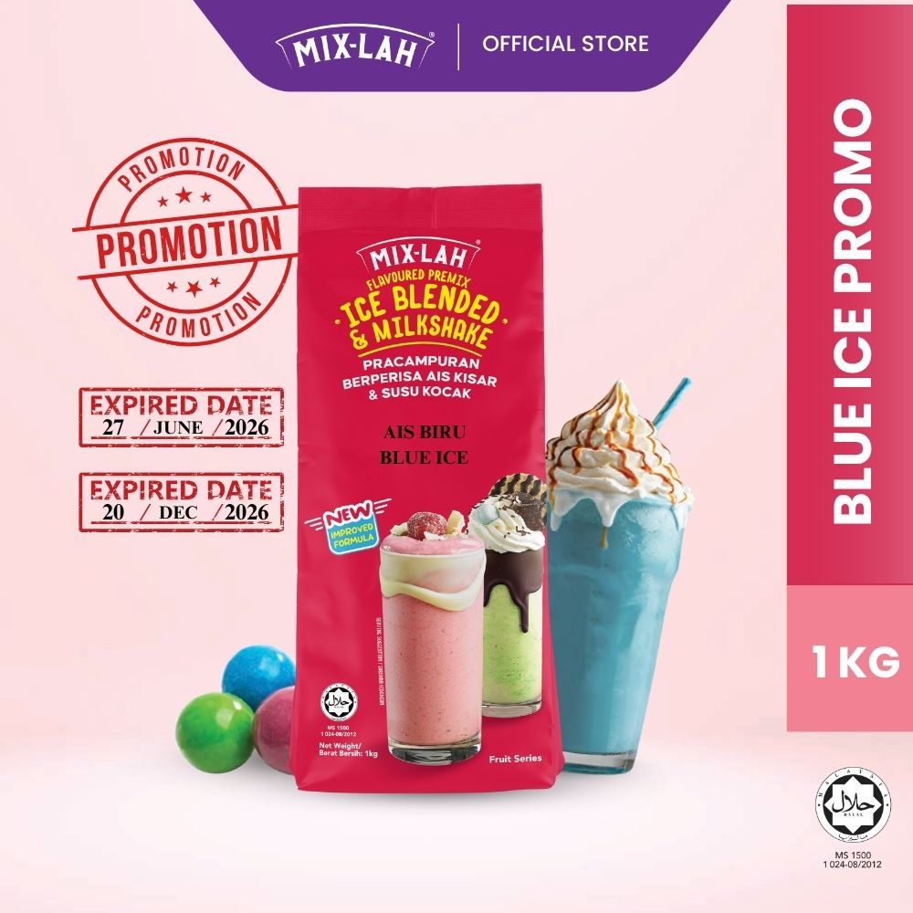 MIX-LAH Promo Blue Ice Bubblegum Ice Blended Milkshake Air Balang ...