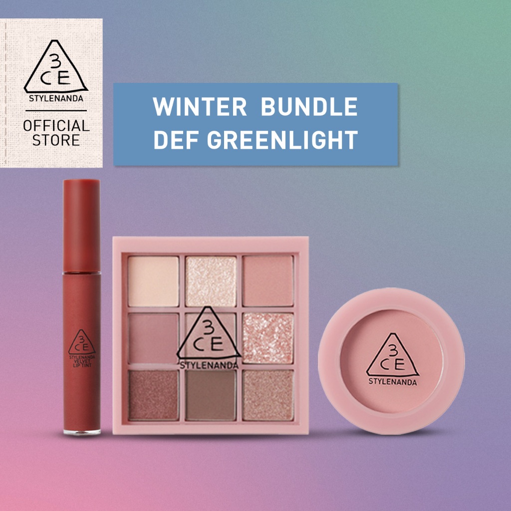 3CE Hue Are You - Def Greenlight (Velvet Lip Tint - Speakup + Eye ...