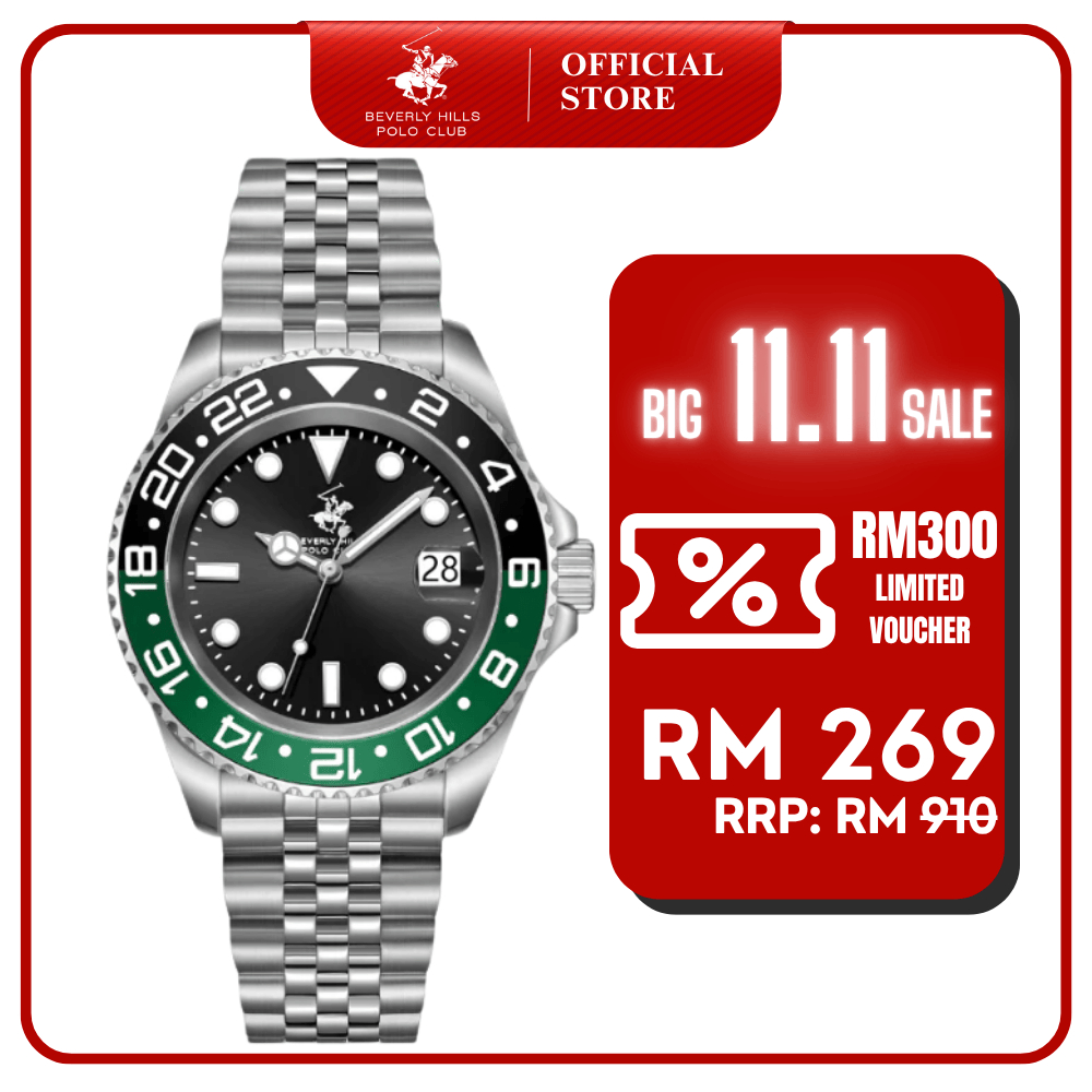 [BUY1FREE1!]Beverly Hills Polo Club BHPC Jam Tangan Lelaki Men's ...