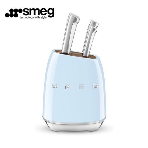 SMEG Knife Set 7pcs | Stainless Steel Kitchen Knives with Wooden Block ...