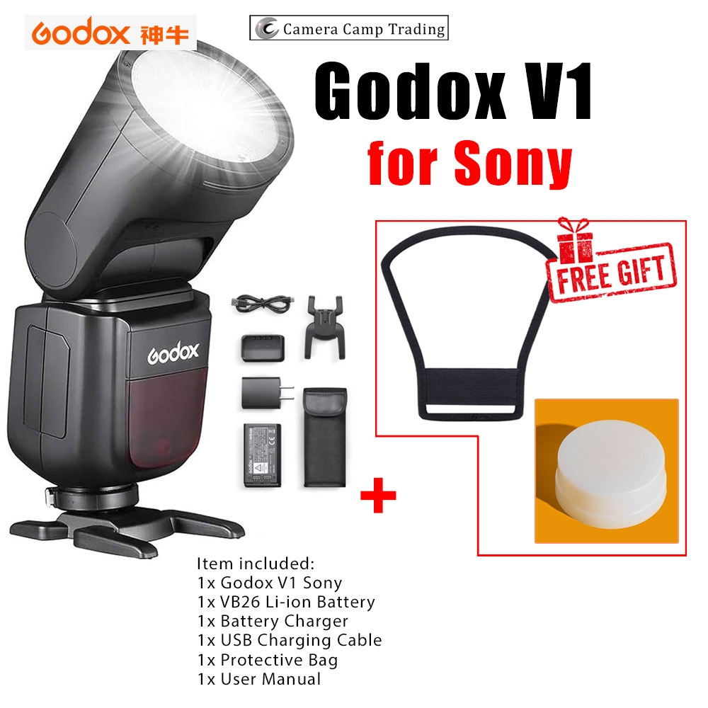 Godox V1 (( V1 for Sony Flash Upgrade to Metal Hot shoe * 升級到-金屬脚 ...