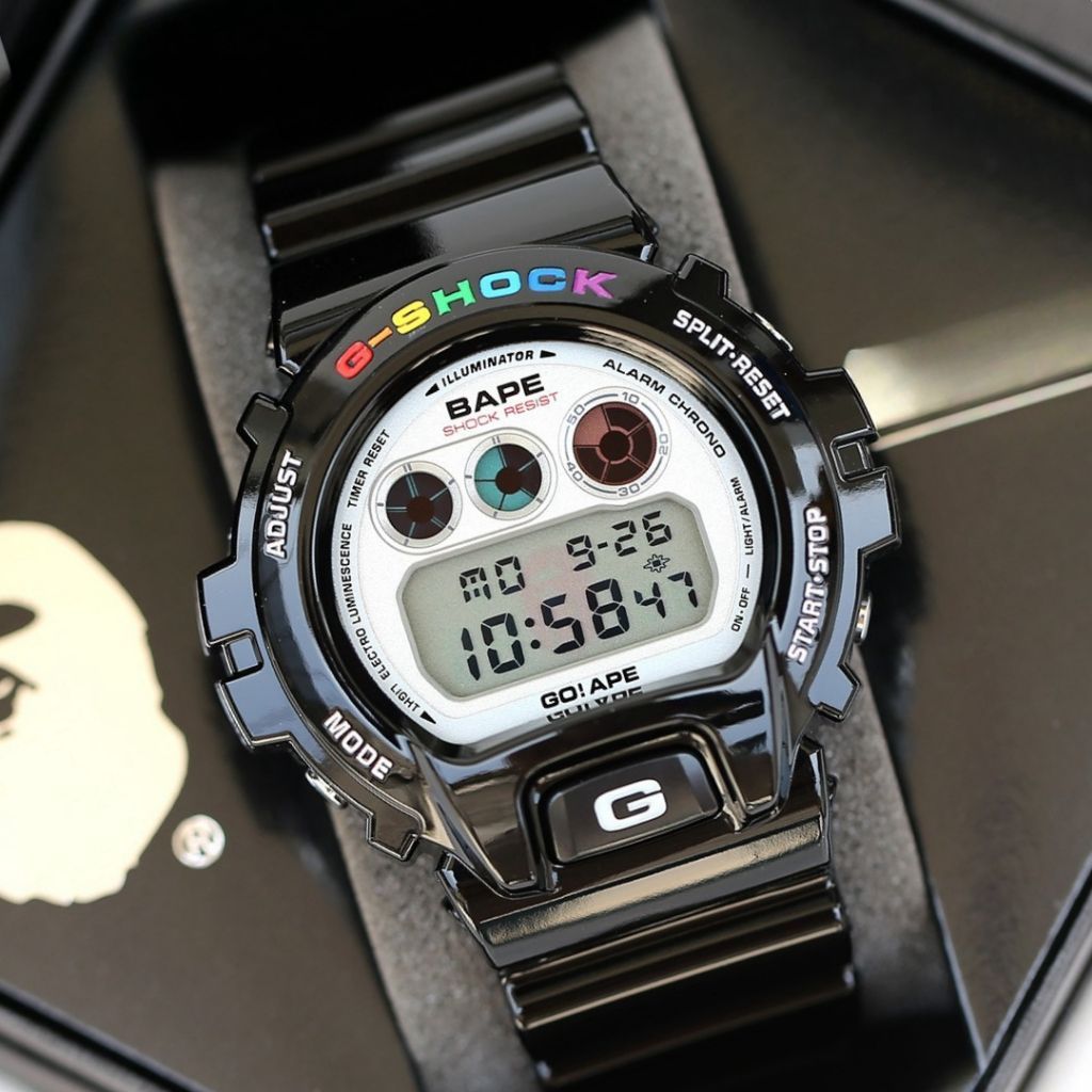 DW6900 BAPE HITAM BLACK KID CUDI CRAZY COLOUR BATHING APE CS4 CB2 PL4 ...
