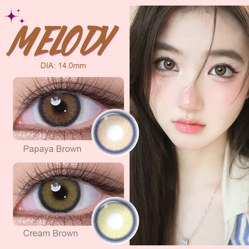 【0.00~6.00】Magister Contact Lens Power Papaya Brown 14mm Lens Mata ...