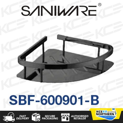 SANIWARE S600 Bathroom Corner Basket Black 600901B SUS304 | Shopee Malaysia