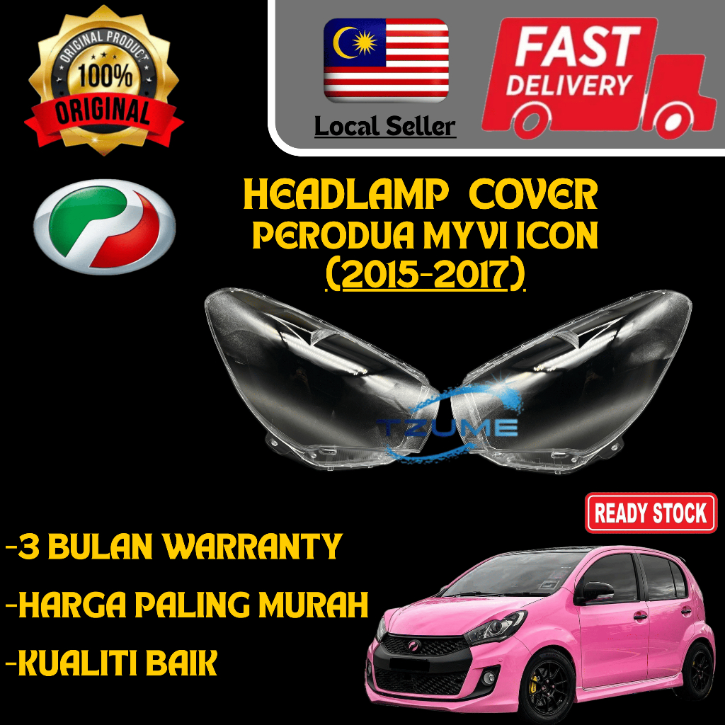 Perodua Myvi Icon (2015-2017) 2.5GEN MYVI Headlamp Cover / Headlight ...