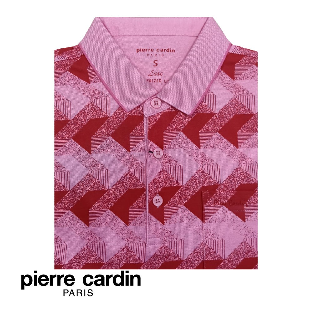 Pierre Cardin Mens Short Sleeve Fullprint Graphic Polo Tee With ...