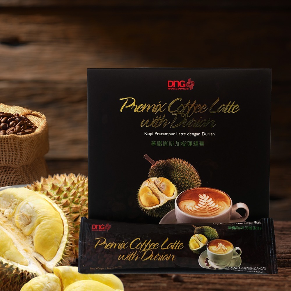 DNG Durian Latte Drink (25g x 15 sachets) - Halal Natural Fruit-Infused ...