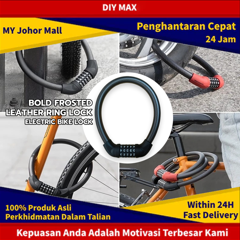 DIY MAX Smart Kunci Basikal Bike lock Password Lock Combination Bike ...