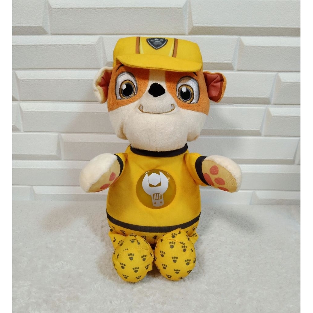 PAW Patrol Snuggle Up Pup Rubble light & songs plush toy. | Shopee Malaysia