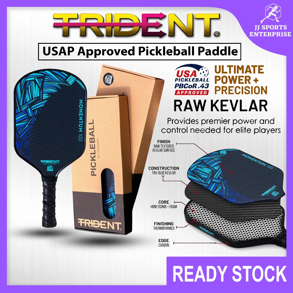 Trident Momentum 100 Pickleball Paddle (Cobalt Blue) Professional ...