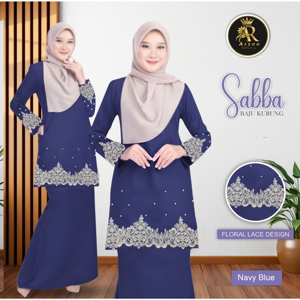 Hight Quality Baju Kurung Sabah With Big White Lace And Batu New Design ...