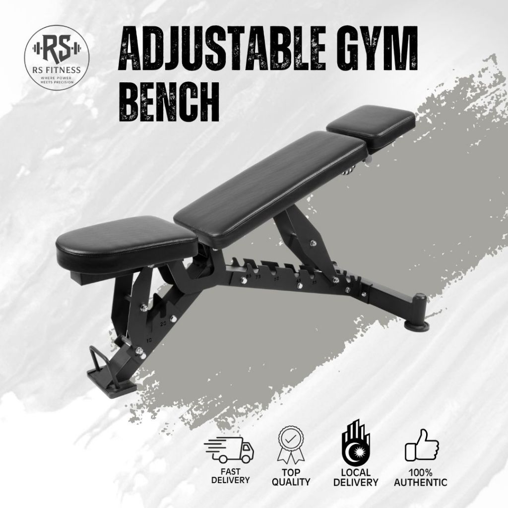 Heavy Duty Adjustable Gym Bench | High Grade Steel Frame | 8 Backrest ...