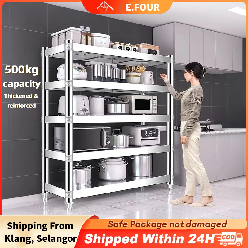Stainless Steel Kitchen Storage Rack Shelf Rack Microwave Oven Rack ...