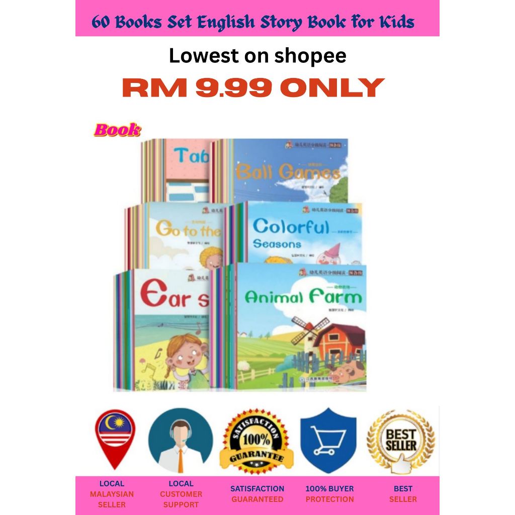 60 books Simple English Learning Picture Story Books for Kids Children ...