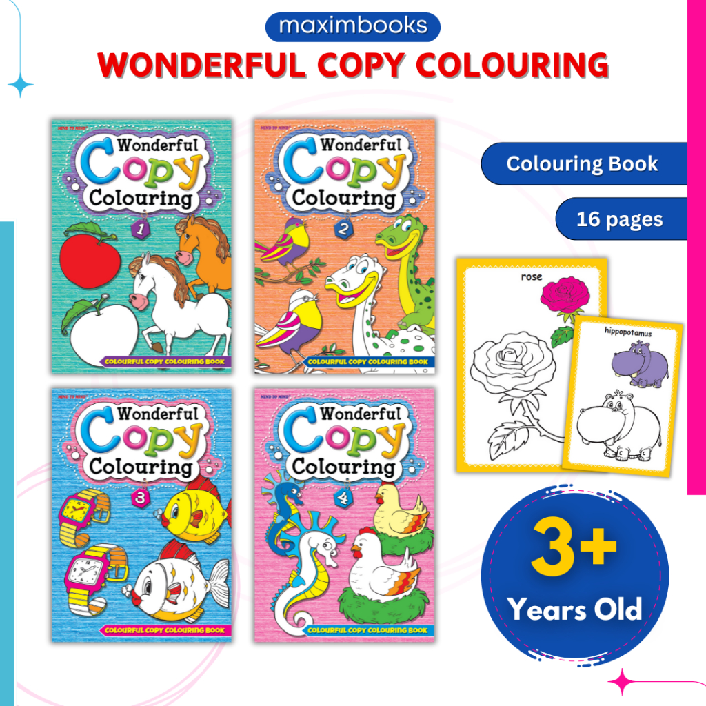 Wonderful Copy Colouring Book | Colouring Book For Children | Set Book ...