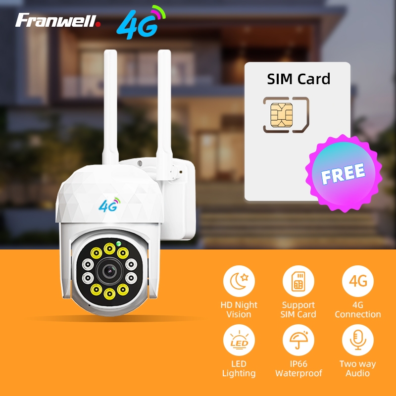 Franwell V380 P1-4G 4MP CCTV Camera Outdoor Wireless Camera Waterproof ...