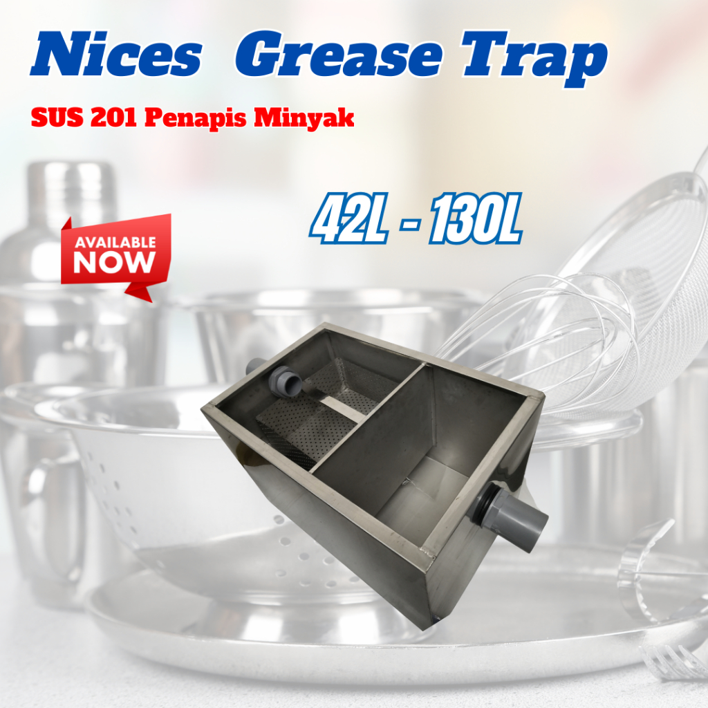 SUS 201 Deluxe 42 / 80 / 130 Liter Stainless Steel Grease Trap for ...